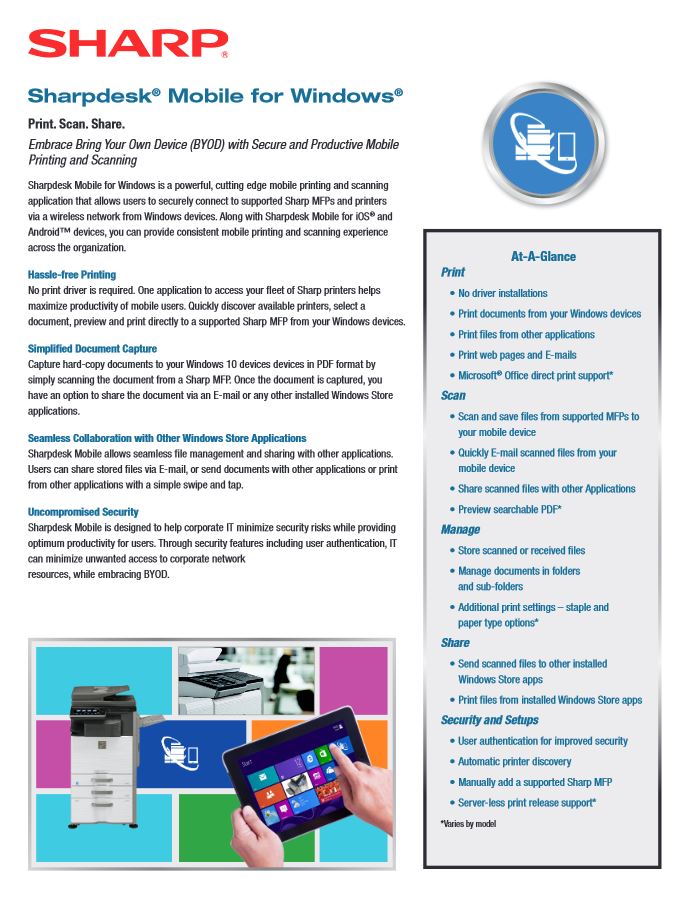 Sharp Sharpdesk Mobile Windows - Advanced Copier Technologies